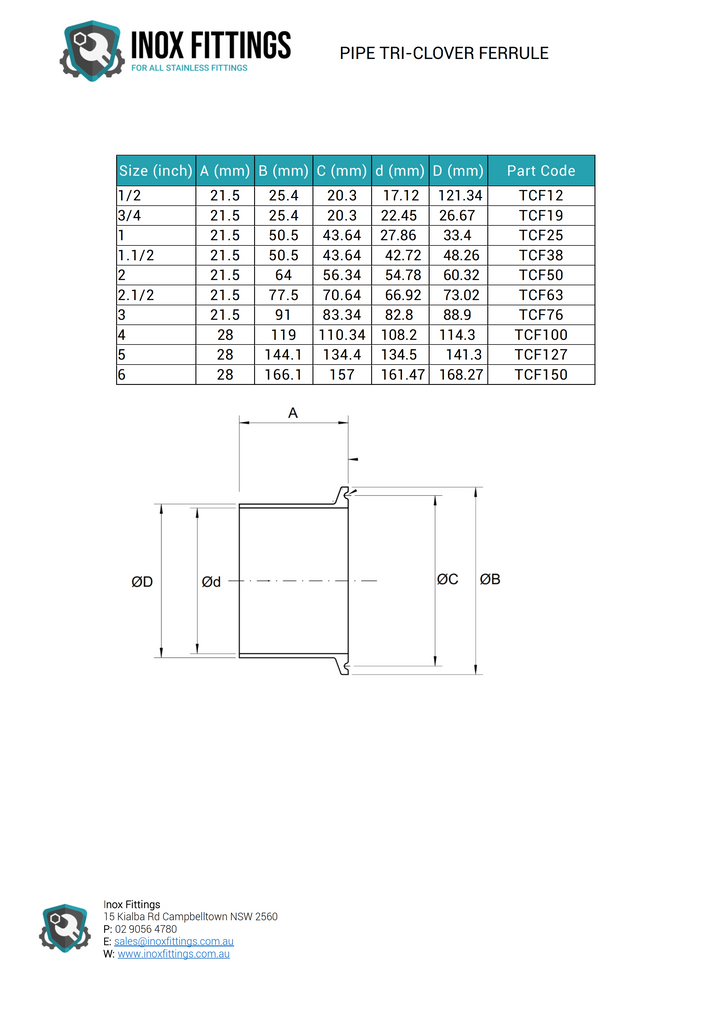 Sch10 Pipe Butt Weld Tri clamp Ferrule – Inox Fittings
